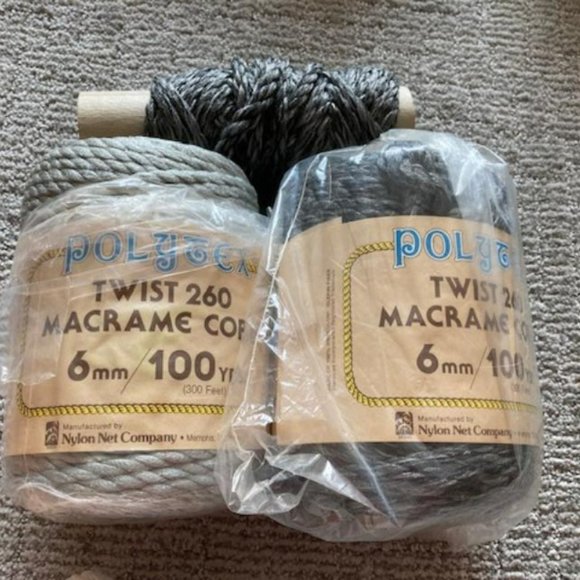 Art | Macramae Cordyarn 2 Skeins Gray Silverblack Gray | Poshmark